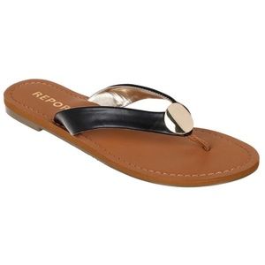 Report | Shoes | Report Sammy Sandals Black Flip Flops New | Poshmark